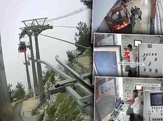 Teleferik faciasındaki güvenlik kamerası görüntüleri ortaya çıktı